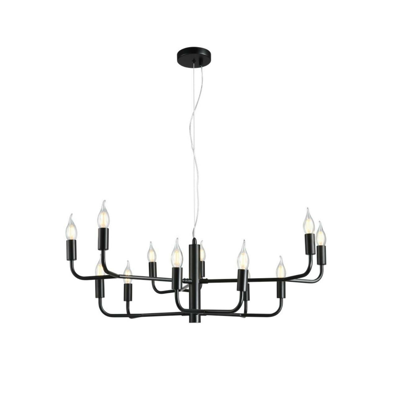 Подвесная люстра Aployt Evlalia APL.338.13.12, Е14, 480Вт, кол-во ламп:12шт, Черный