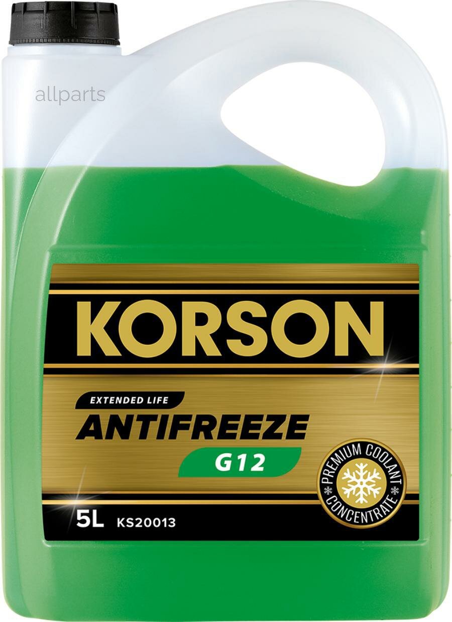 KORSON KS20013 Антифриз, концентрат G12 зеленый 5л