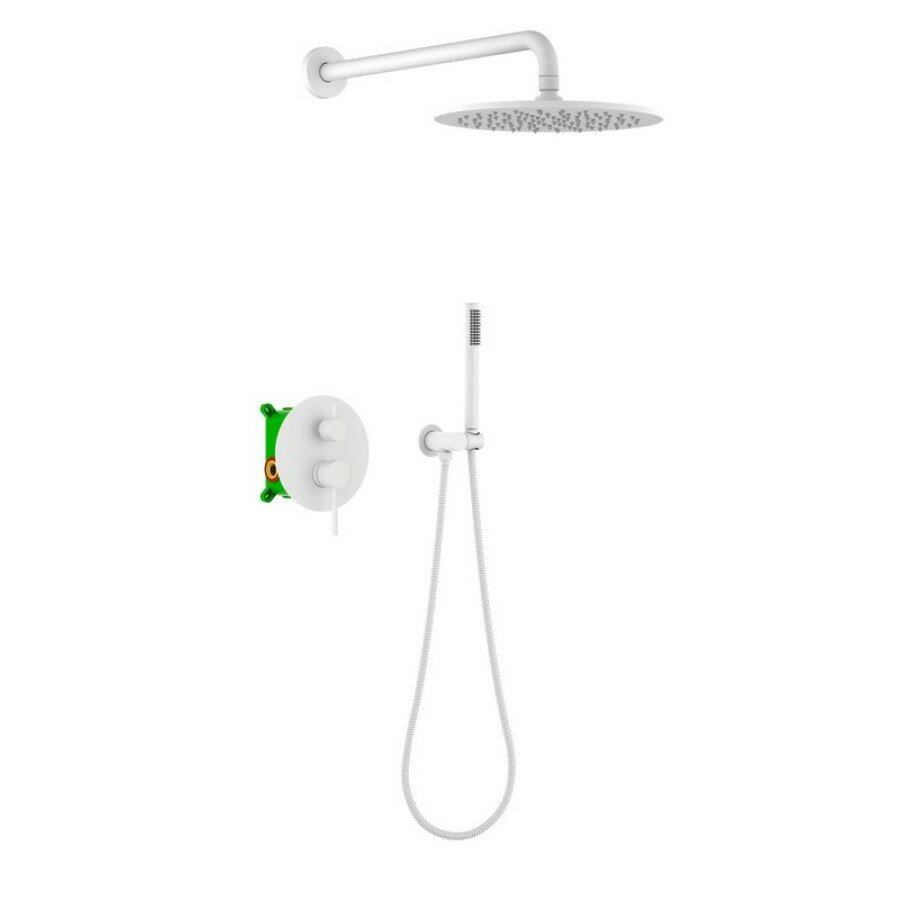 Душевой комплект Timo Saona SX-2369/16SM С внутренней частью, белый матовый