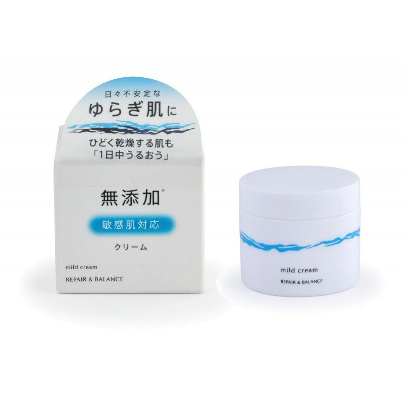 MEISHOKU Repair&Balance Mild Cream Увлажняющий крем для чувствительной кожи лица с экстрактом моринги и центеллы азиатской, с ароматом трав и цитрусовых, 45г.