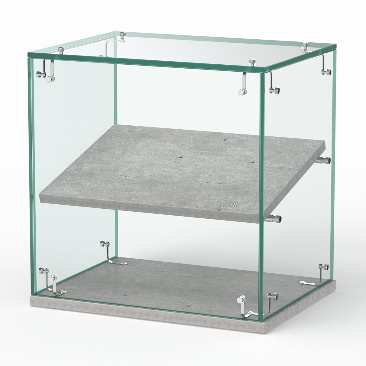 Витрина "сладость" №16-О-П для выпечки настольная без дверки пдсп, Метрополитан Грей