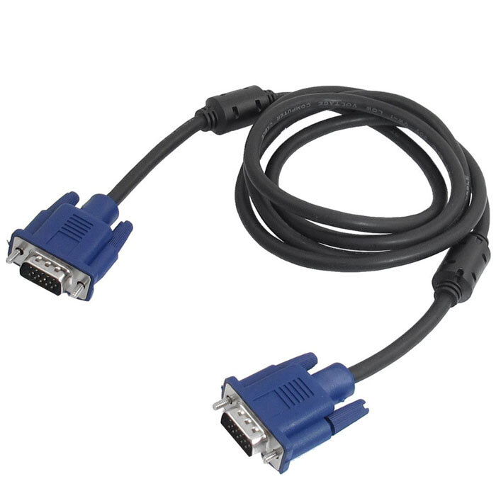 Кабель VGA 15M-15M Ks-is KS-456-1.8 экранированый с фильтрами, чёрный - 1.8 метра