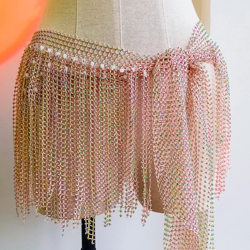 Танцевальный набедренный шарф для танца живота, полиэстер 10