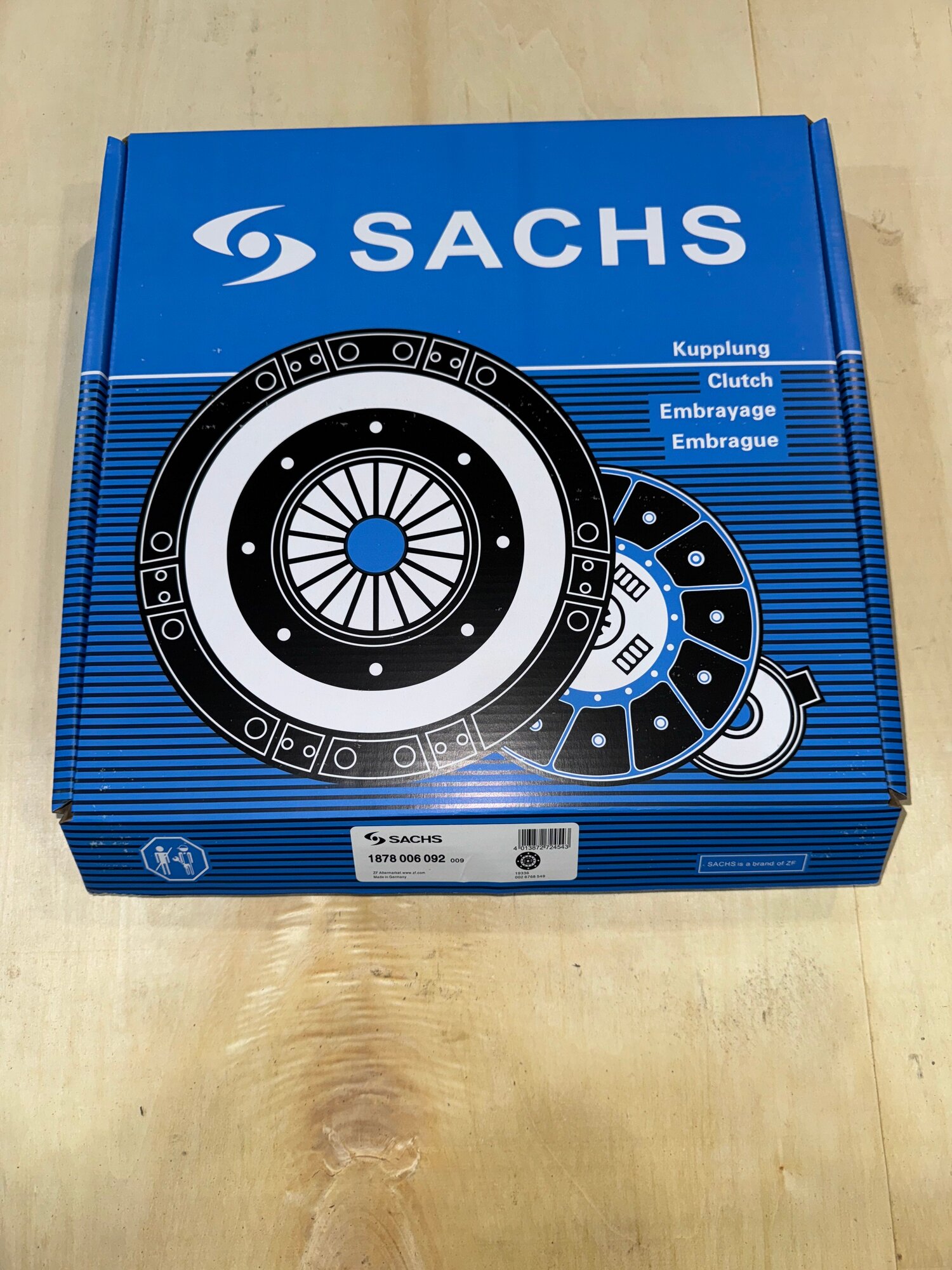 1878 006 092 Диск сцепления ведомый SACHS Валдай, ГАЗон Некст Cummins ISF 3.8 ЯМЗ-5344 d1362мм, d238мм