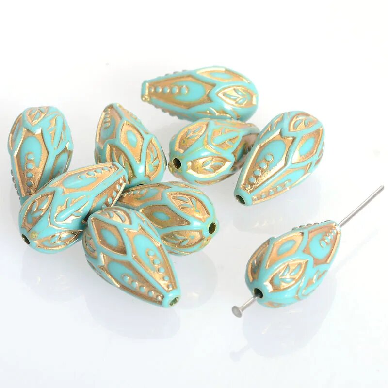MIASOL Античные акриловые бусины 40 шт Голубой, Aquamarine