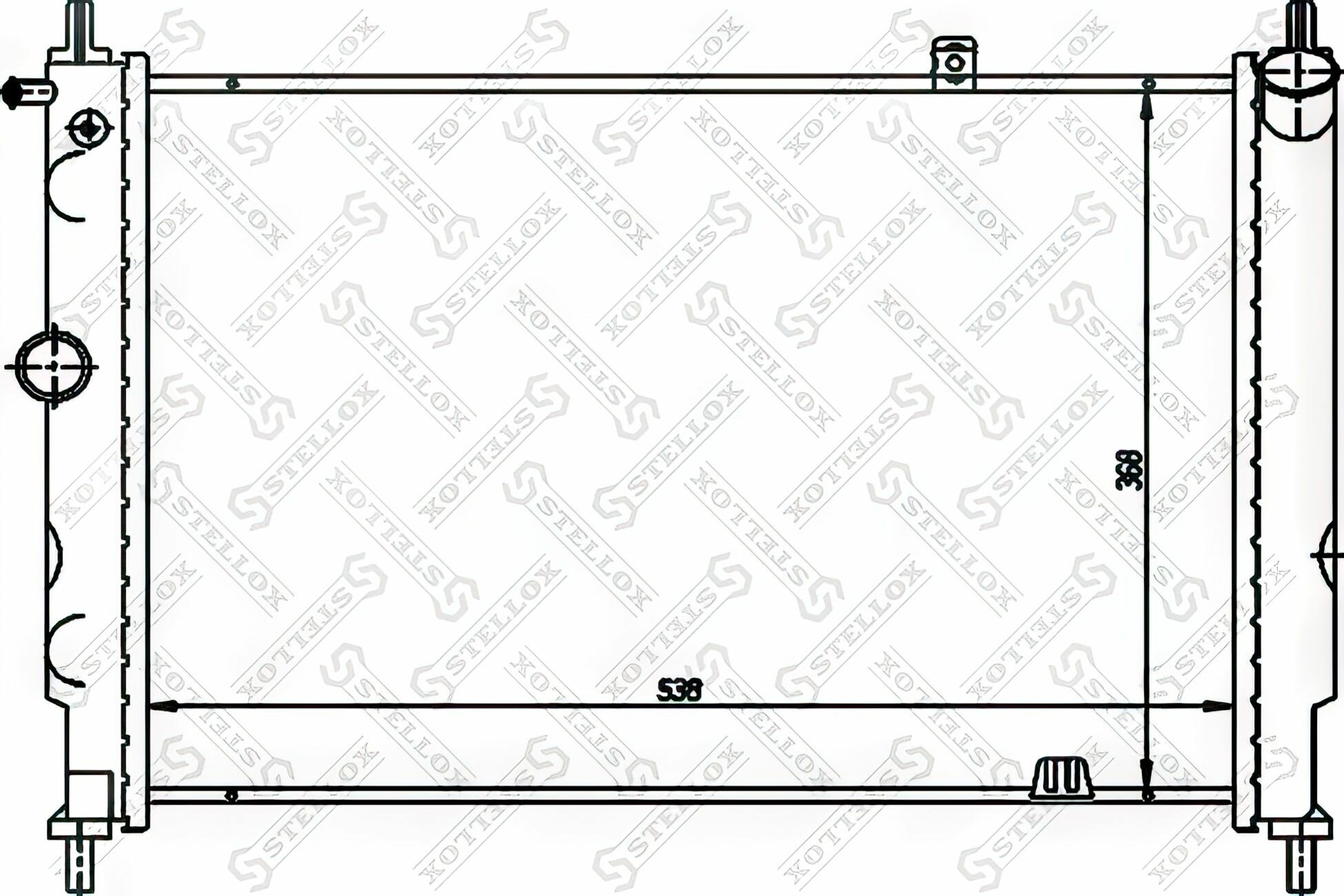 Радиатор охлаждения двигателя для Опель Астра F 10-25224-SX STELLOX