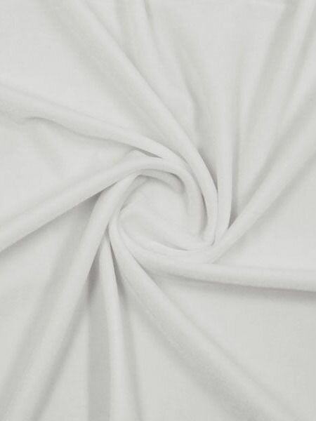 Бархатная ткань для шитья, бархат молочного цвета, отрез 700х140 см