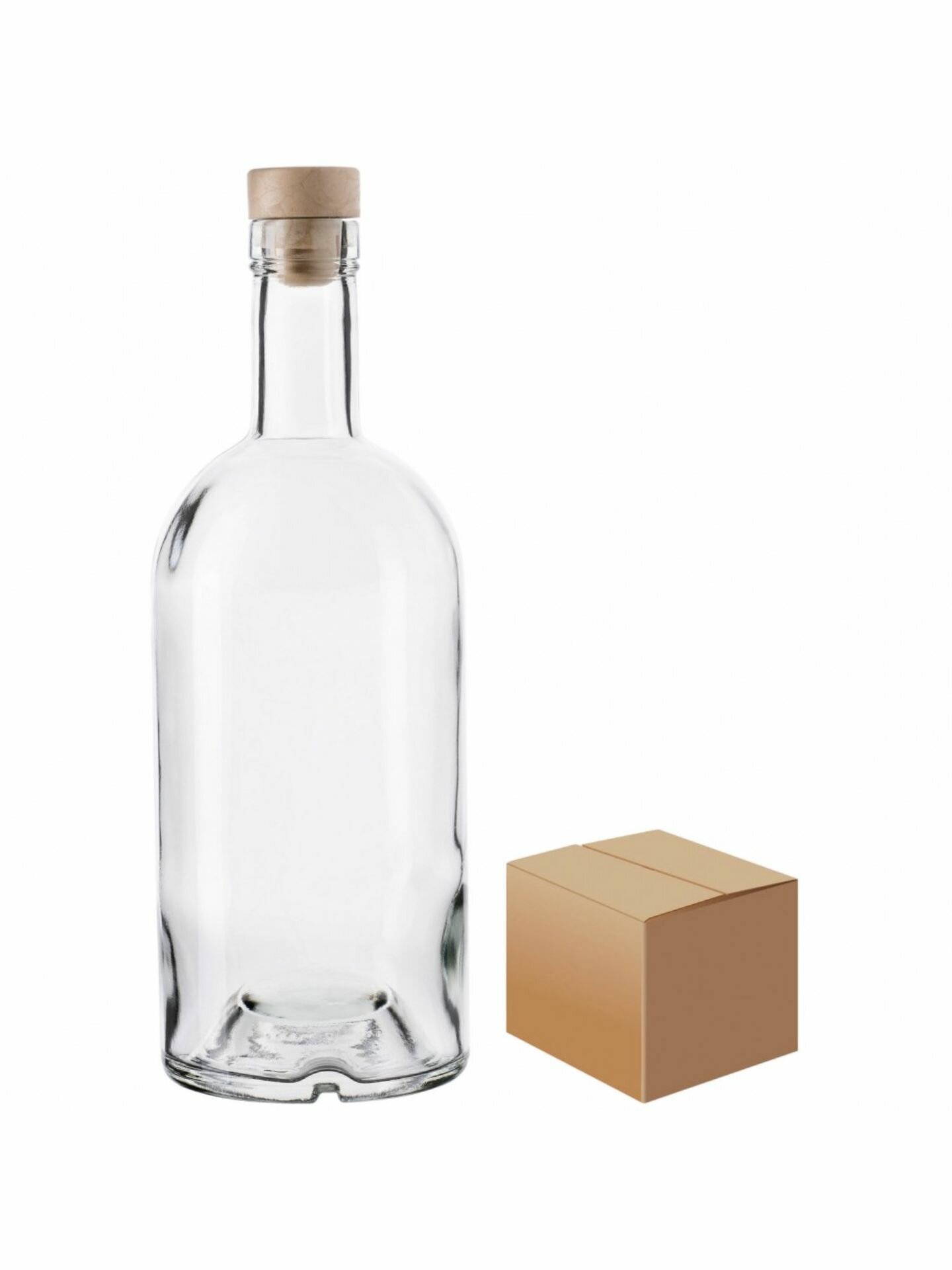 Бутылка "Домашняя" 1 л. с пробкой полимерной Т-образной 6 шт.