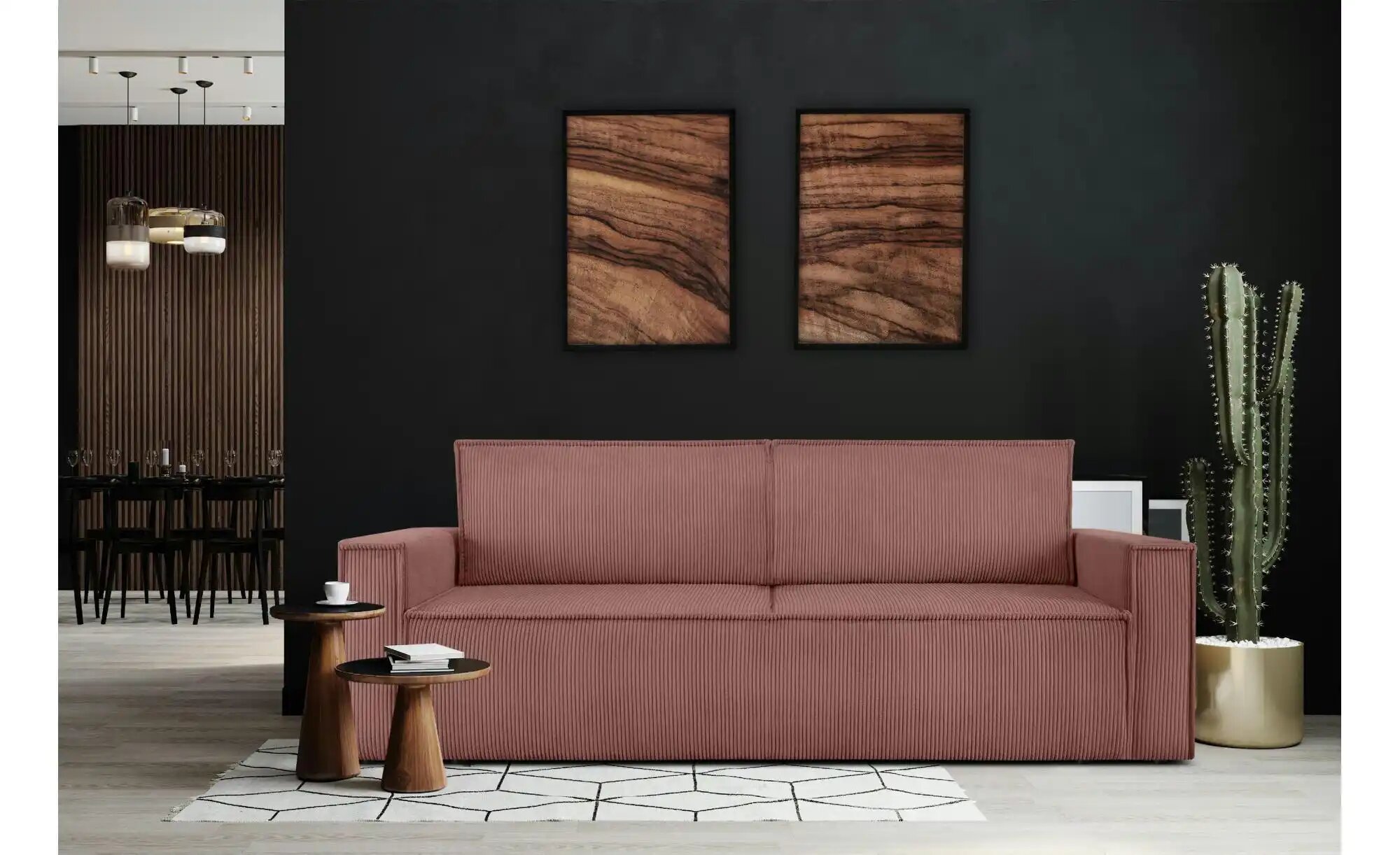 Диван Harizma-Mebel "Куршавель-Лофт мод5", бежевый, ящик для белья, еврокнига