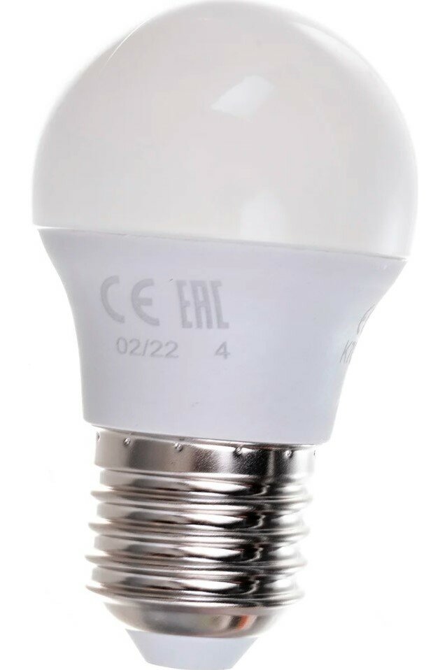 Лампа светодиод. Ecola globe LED Premium 8,0W G45 E27 2700K шар (композит) 75x45