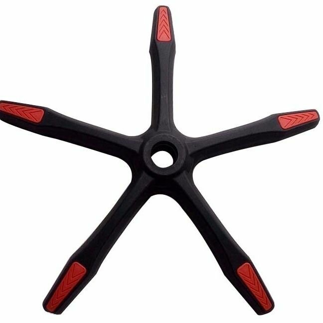 Крестовина офисного кресла, пластиковая, усиленная, с роликами