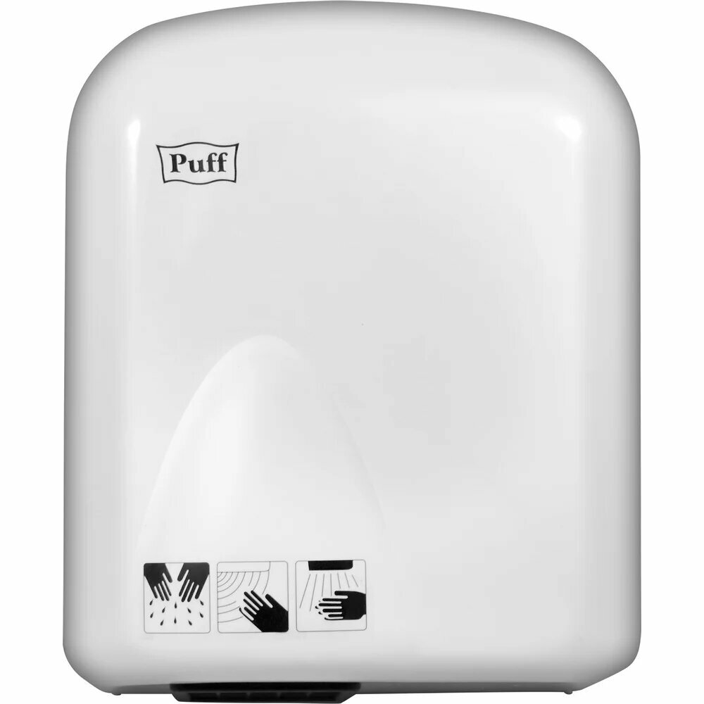 Электросушитель для рук Puff 165 1401.336 настенный, корпус из ABS‑пластика, защита от перегрева — фото 1