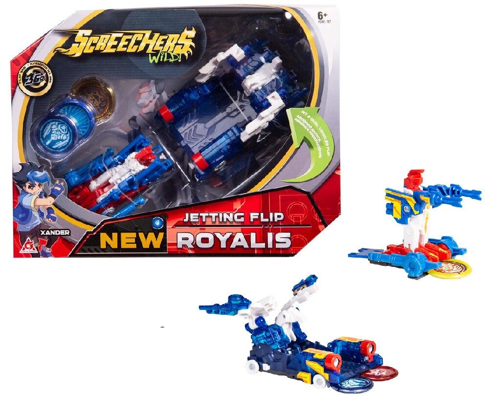 "Дикие Скричеры". Машинка-трансформер Турбо-Скричер 2-в-1 "Роялис". Screechers Wild