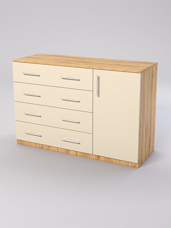 Тумба для офисной техники №15, Дуб Золотистый и Крем Вайс. Производитель товара - компания Westcom.