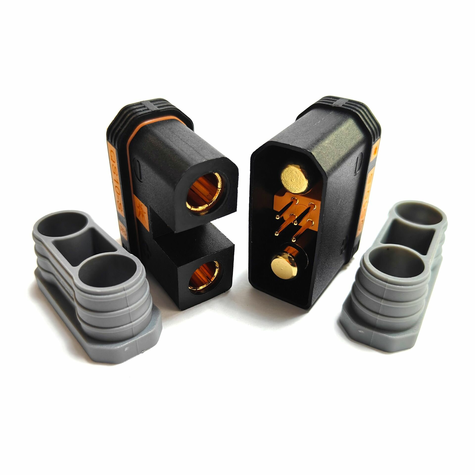 Разъемы силовые безыскровые QS QS10S-F и QS10S-M (пара, папа+мама) 10 мм. 180А/240A 500В