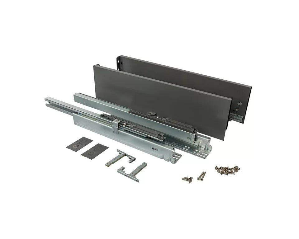 Комплект ящика Magic Star Plus длина 500 мм. высота 126 мм с доводчиком. антрацит 1 ком.