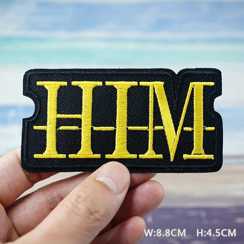 Нашивка HIM, рок-группа, цвет 13