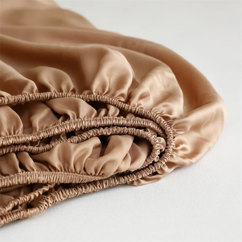 Dreamreal простыни из шелка 23 мм Коричневый, 2xPillowcase 48x74cm, Steel Brown