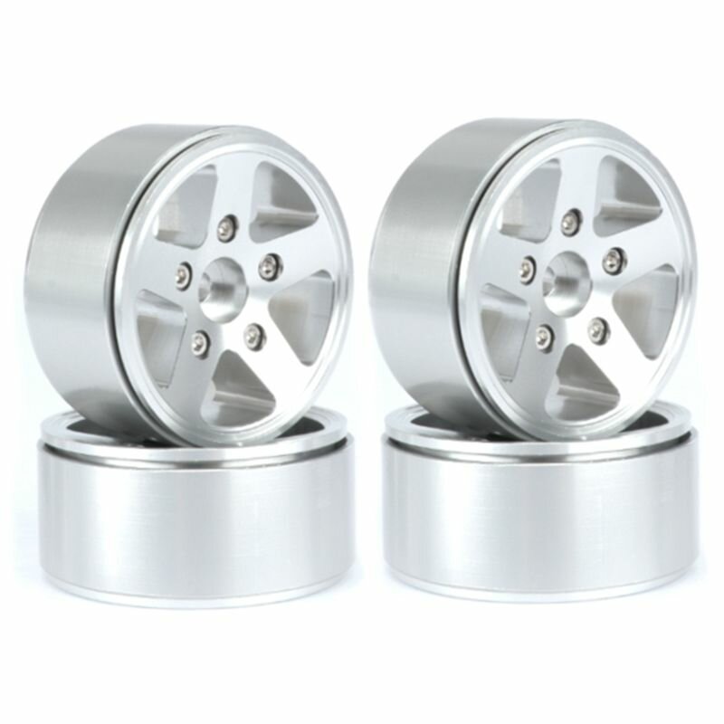 4 шт. 1,9-дюймовый металлический обод ступицы колеса замком совместим с гусеничного автомобиля 1/10 Axial SCX10 TRX4 D90 Redcat Gen8 , 2 -HJ