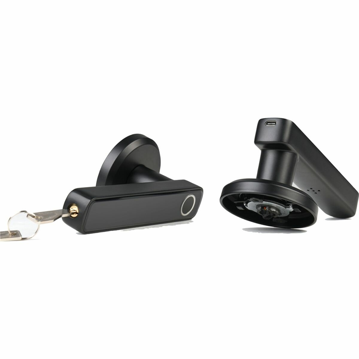 O085M Умный дверной замок с отпечатками пальцев 4-в-1, ручкой, Tuya APP, дистанционным входом для домашнего офиса, квартиры, спальни