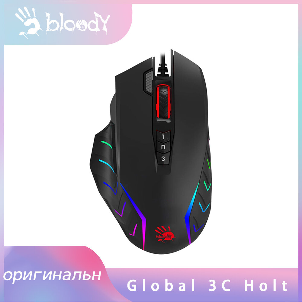 Мышь A4Tech Bloody J95s черный оптическая (8000dpi) USB (9but)