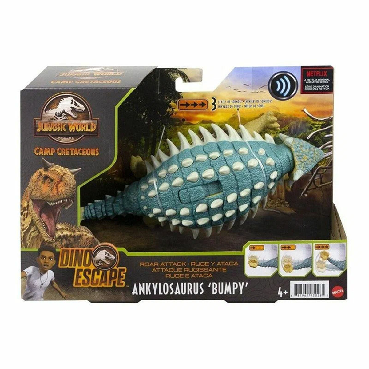 Mattel Jurassic World Camp Cretaceous Dino Escape Ankylosaurus 'Bumpy' / Мир юрского периода интерактивная игрушка