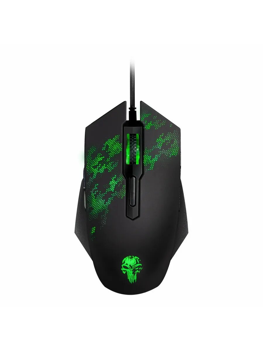 Мышь Smartbuy RUSH SBM-744G-K, 3200 DPI, подсветка, бесшумная, черная