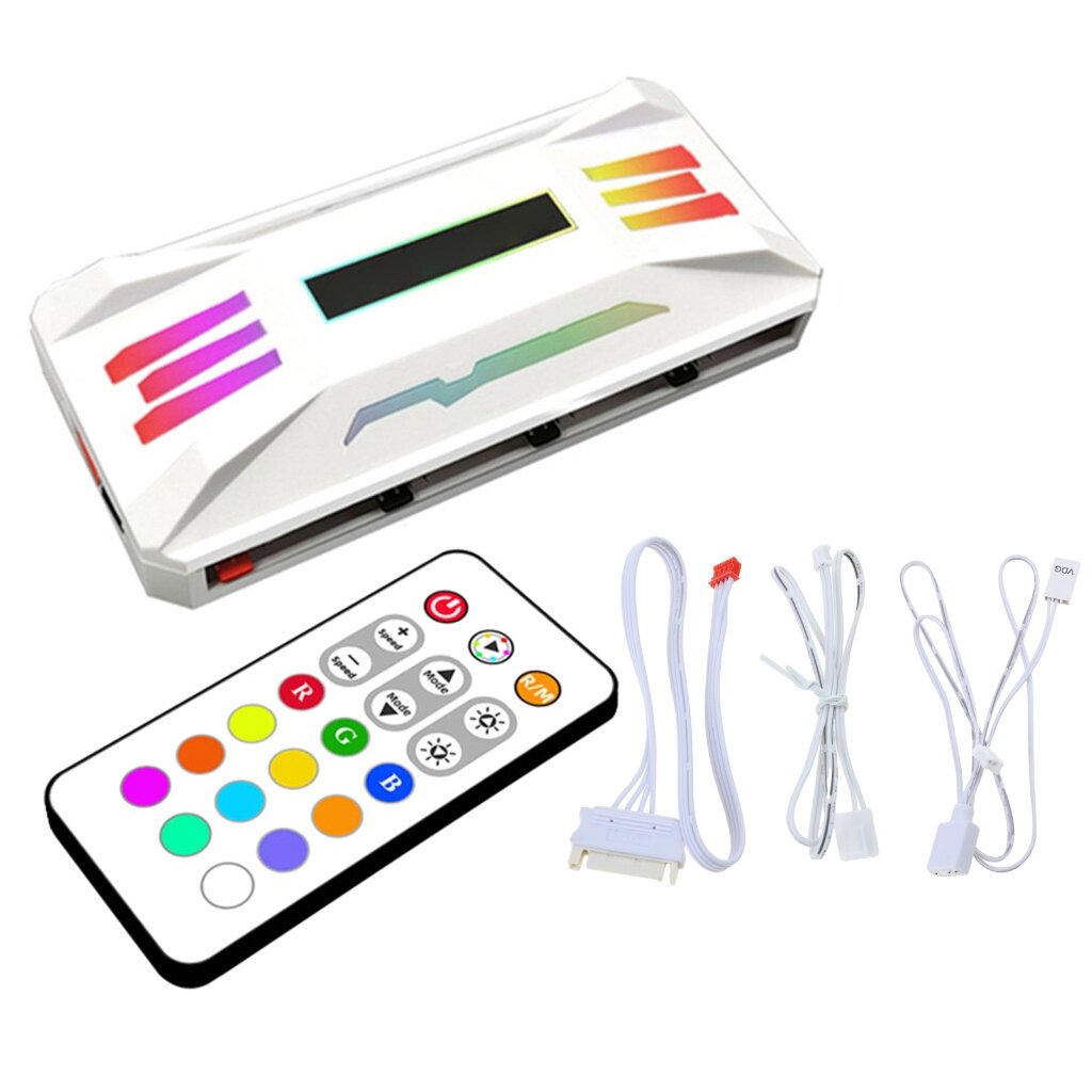 Контроллер Coolmoon ARGB Вентилятор для интеллектуального дистанционного управления 4Pin PWM 3Pin ARGB Охлаждение для ПК для корпуса Шасси радиатора