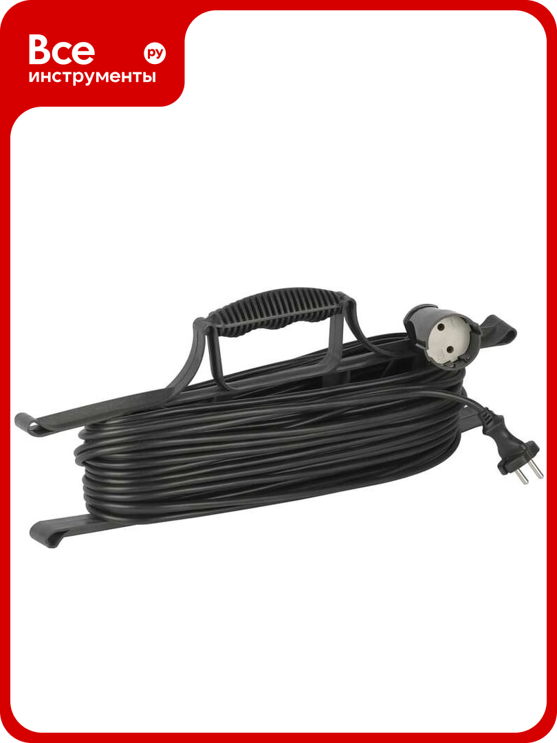 Удлинитель силовой Intro UF15002x1.5 на рамке без заземления 1 розетка 50м ПВС 2x1.5мм2 Б0064574