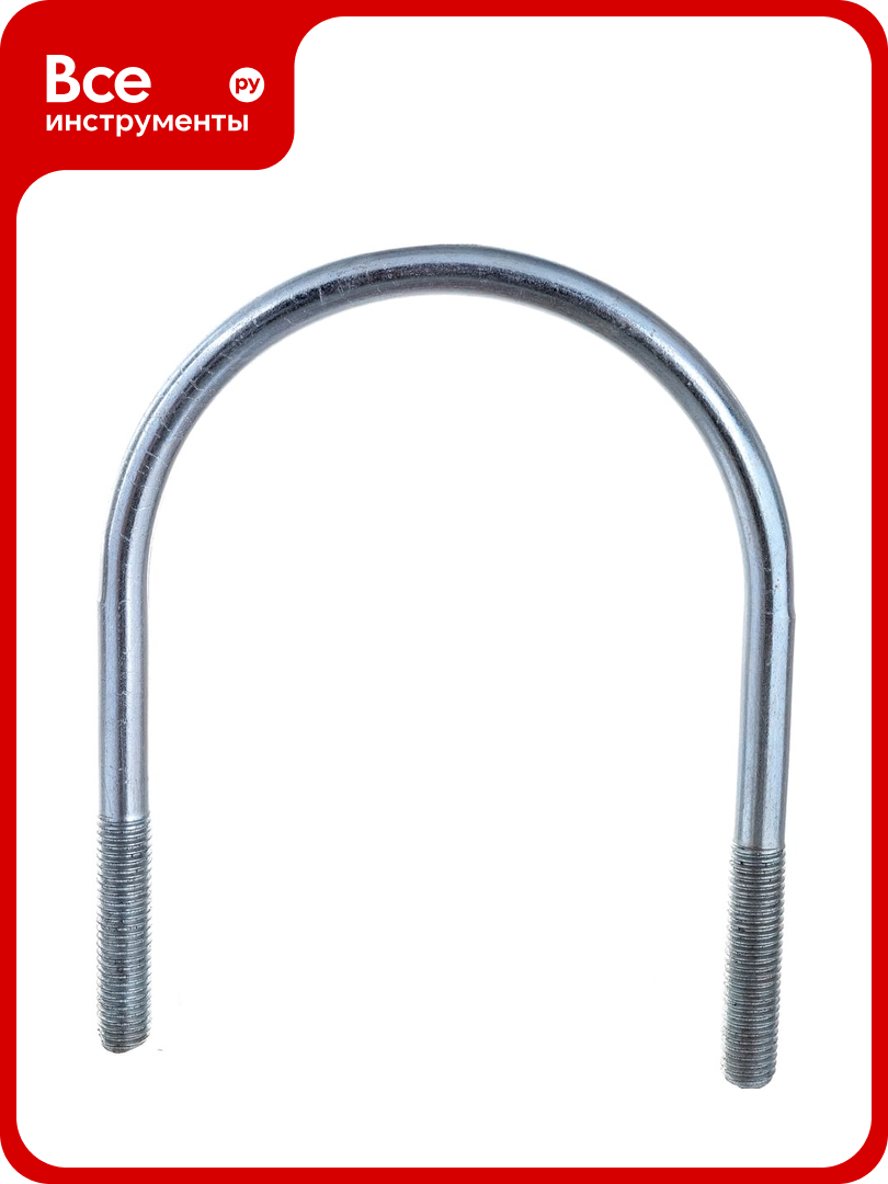 Оцинкованный U-образный болт Gigant оцинк 3 1/2", 90-102 мм, М12, 10 шт. G/1/70, из стали, оцинкованным покрытием