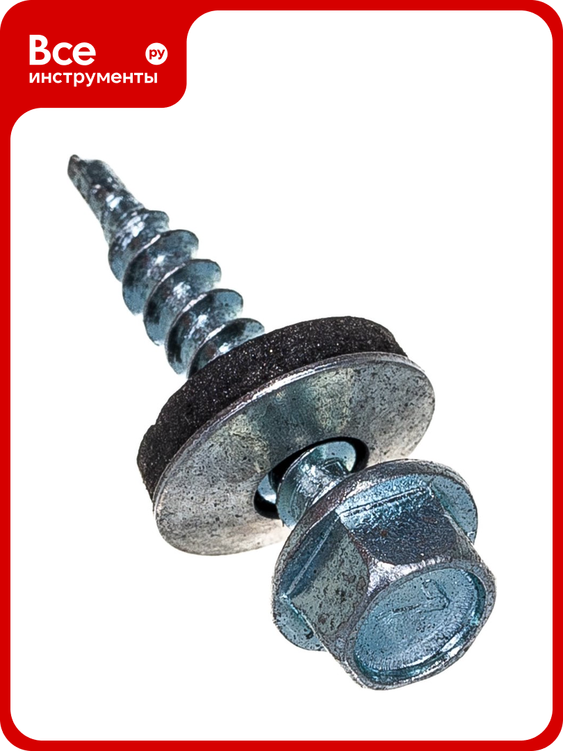 Кровельный саморез Tech-Krep КР ZP сверло 4,8х28 60 шт, коробка с окном 112025