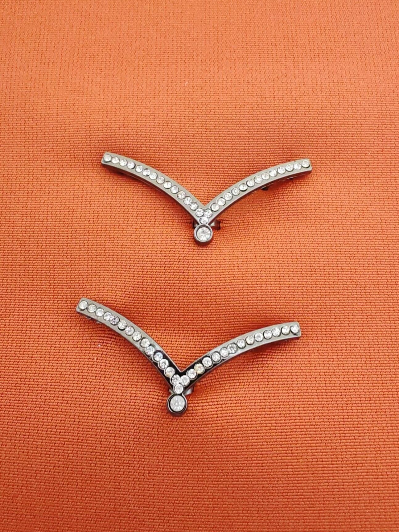 Украшение со стразами Чайка 2 шт для сумки, одежды, обуви, металлическое, на усах, цвет чёрный никель