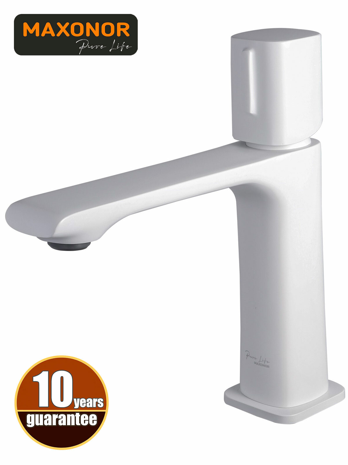 Смеситель для раковины Maxonor PURE LIFE HAPPY PL1089-8 Белый матовый Латунь