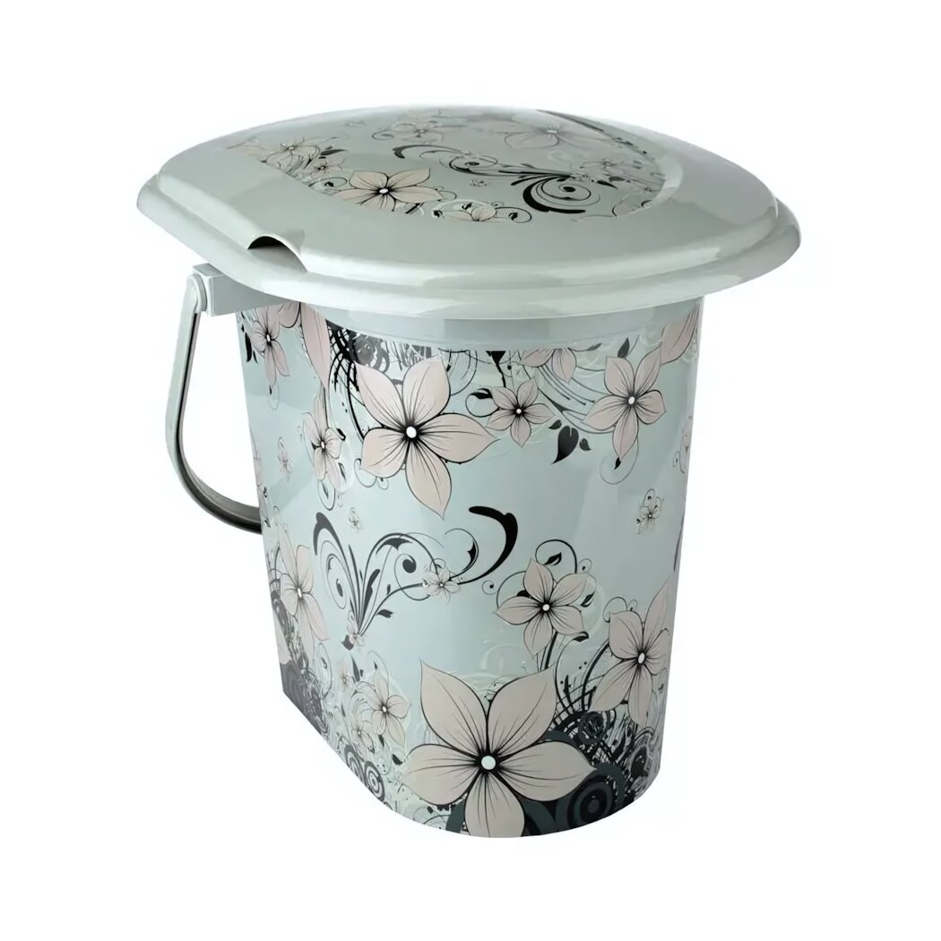 Ведро-туалет «Парма» 17л с крышкой, пластик, цвет в ассортименте