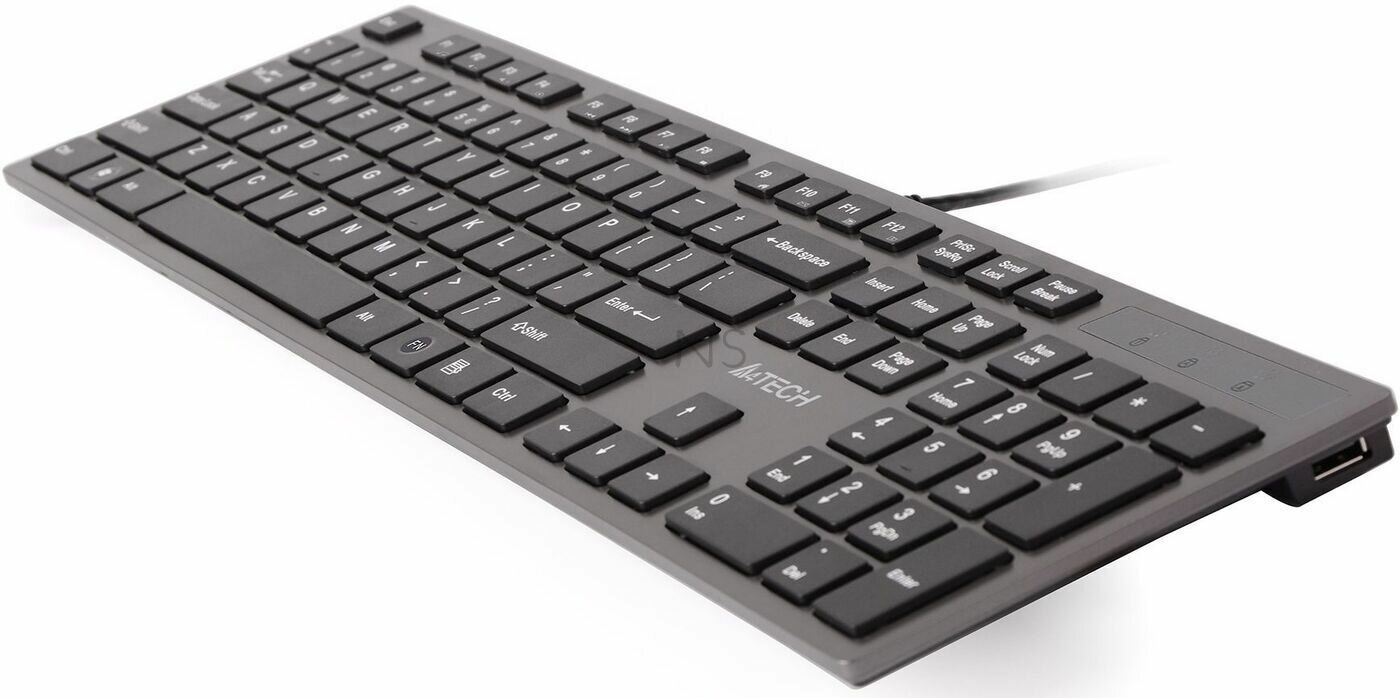 Клавиатура проводная , Русская раскладка, черный, серый