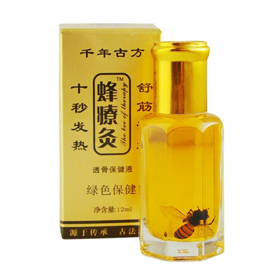 Китайский прижигающий бальзам жидкие иглы с пчелой Чжанцзиутун . 12 мл