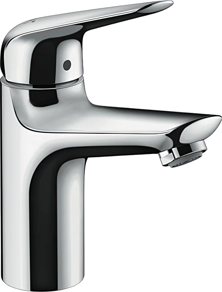 Смеситель для раковины Hansgrohe Novus 71030000 хром, глянцевый, кран для ванной в раковину, из латуни, рычажный, с керамическим картриджем, с донным клапаном