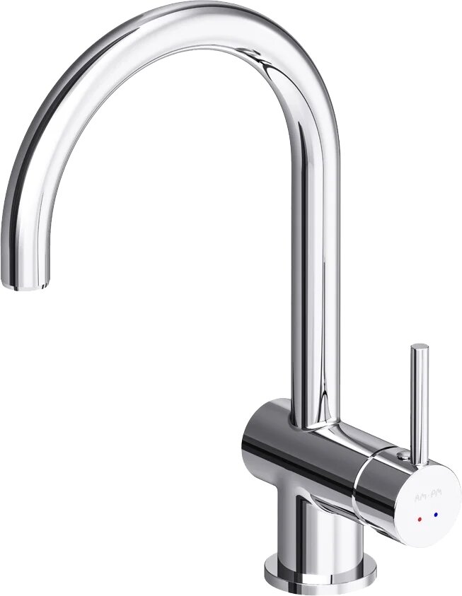 Смеситель для кухни AM.PM Like S F8007900 сенсорный, с поворотным изливом, хром, глянцевый, однорычажный, нержавеющая сталь, с керамическим картриджем