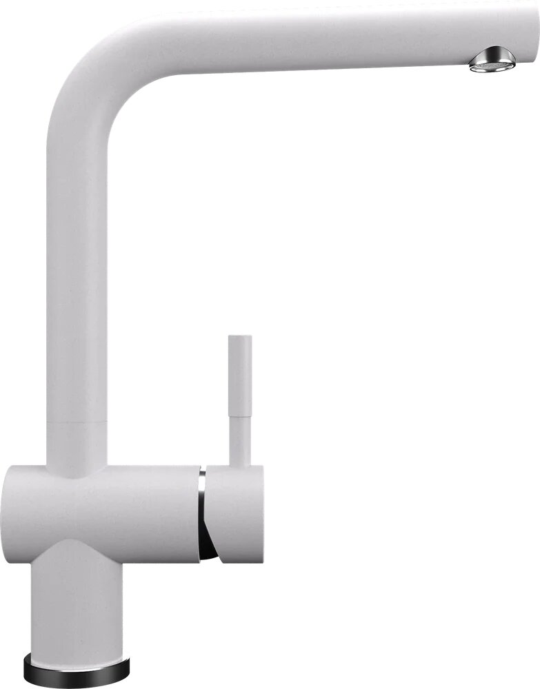 Смеситель для кухни Ulgran Quartz UQ-022 с поворотным изливом, серый, матовый, однорычажный, нержавеющая сталь, с керамическим картриджем