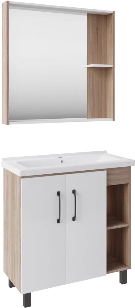 Мебель для ванной комнаты ASB-Mebel Адель 80 белый, дуб сонома