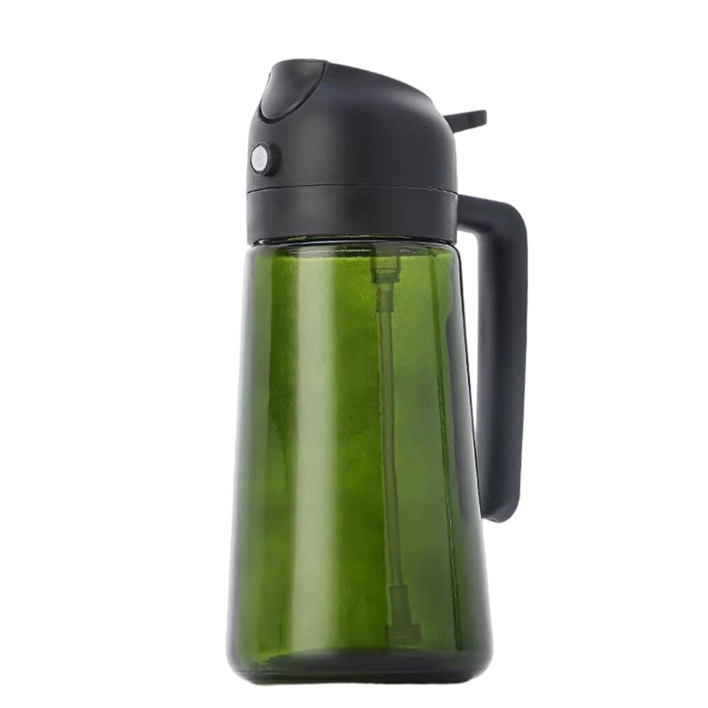 Стеклянный распылитель масла 470мл, двойной распылитель, защита от протекания, кухонная утварь