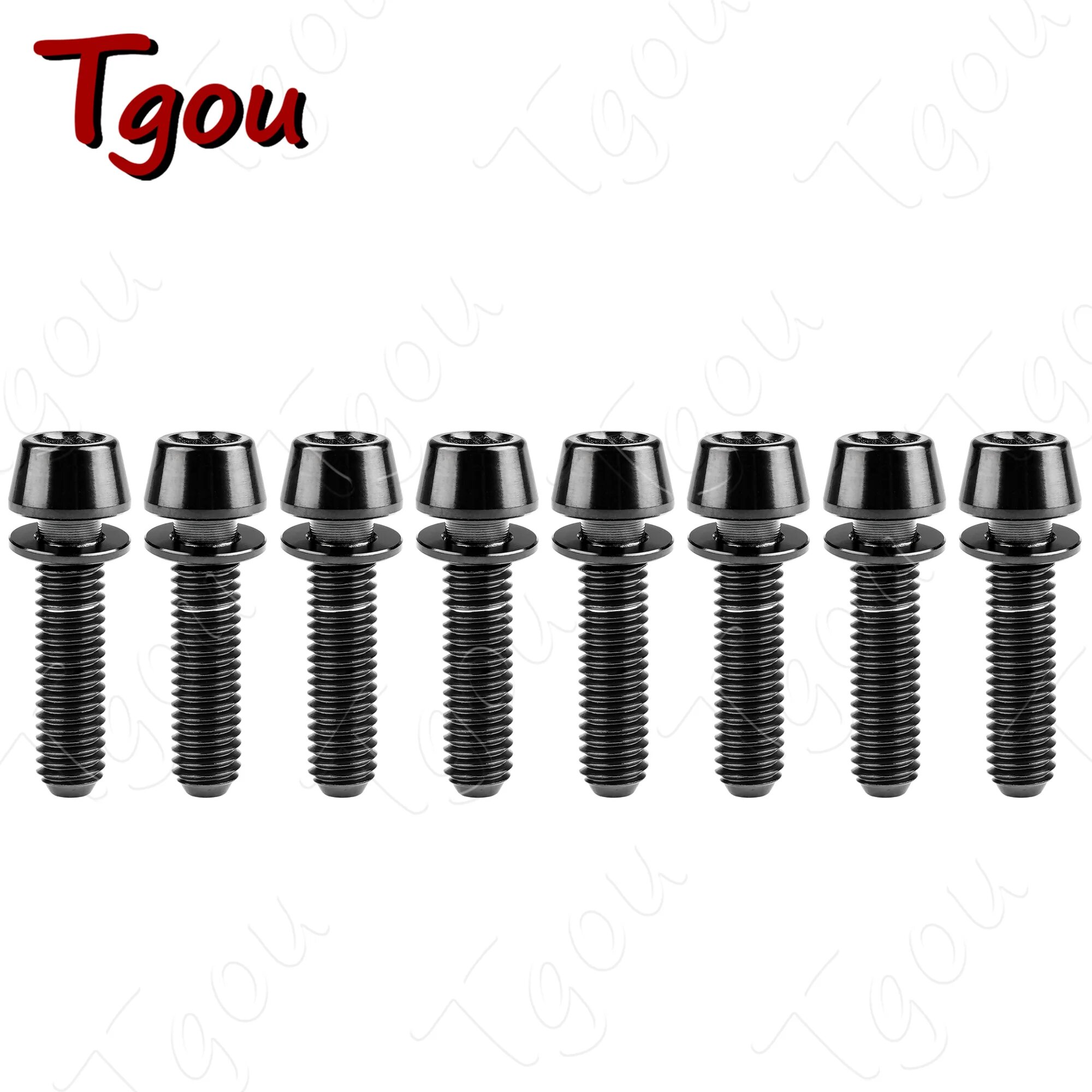 Титановые болты Tgou M5/M6x16 8 шт. М5 (постельное белье), Black, 16mm