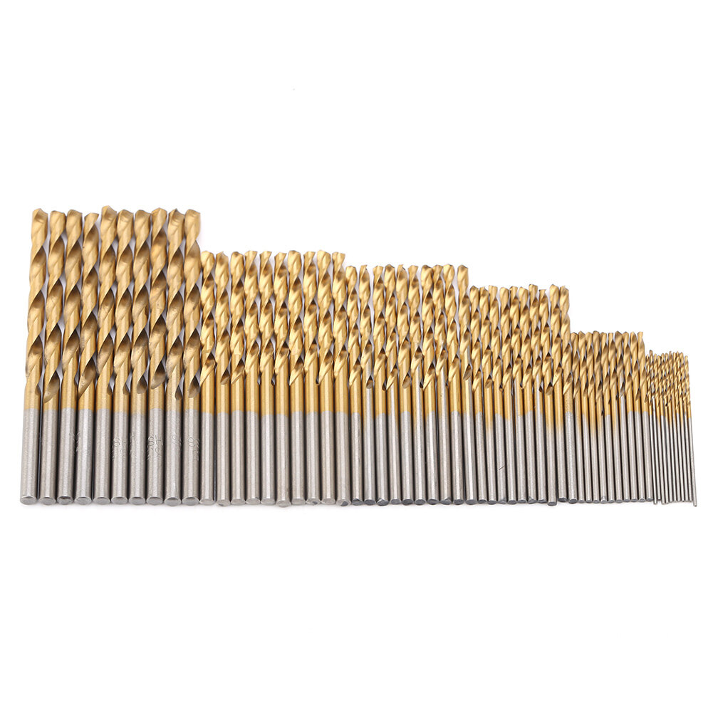 Набор спиральных сверл с титановым покрытием 60 шт