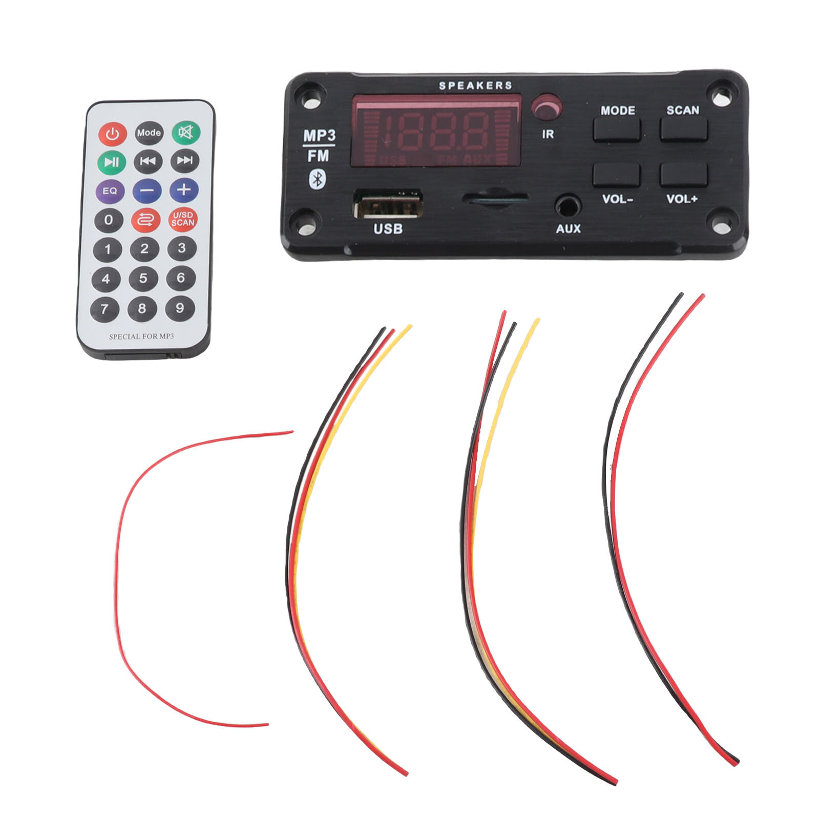 Автомобильная акустическая система Bluetooth 5.0 MP3 декодер плата цветной дисплей модуль