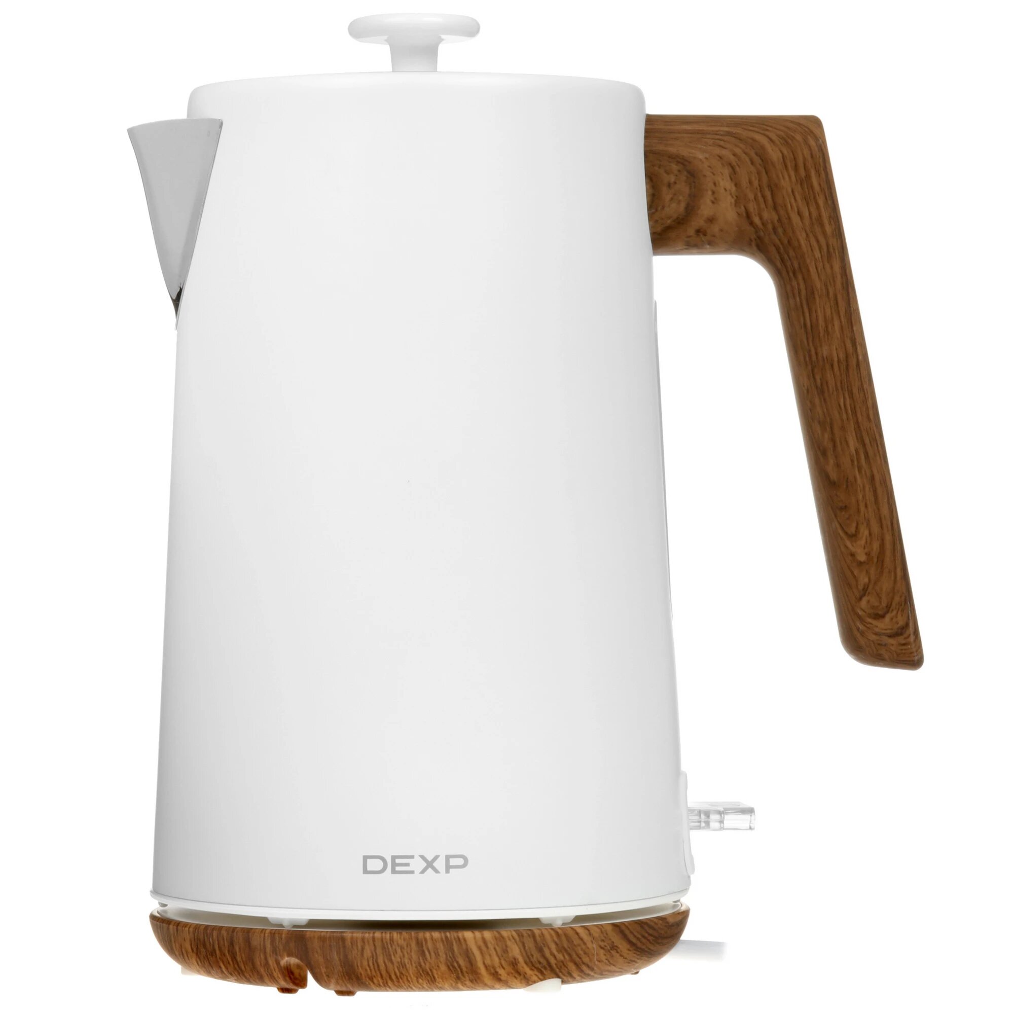Электрочайник DEXP EK-MW19, нержавеющая сталь, двойные стенки, белый