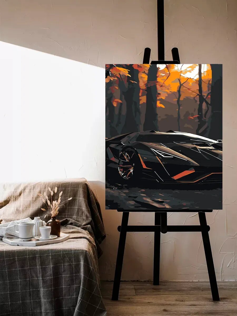 Картина по номерам Lamborghini Машина Суперкар Ламборджини