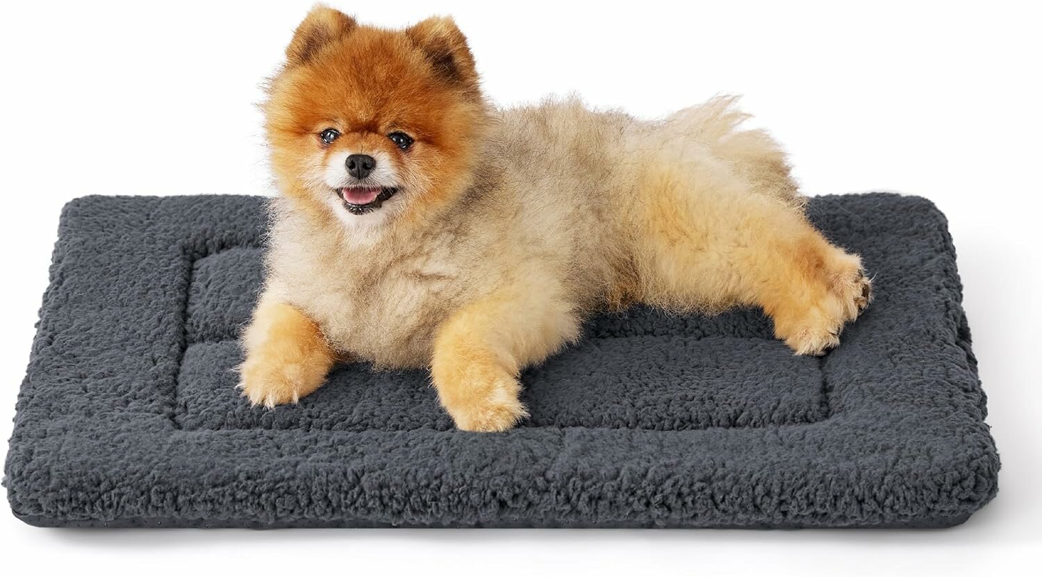 Лежанка для собак S Bedsure Small Dog Bed Mat - 58x43 cм, Dark Grey