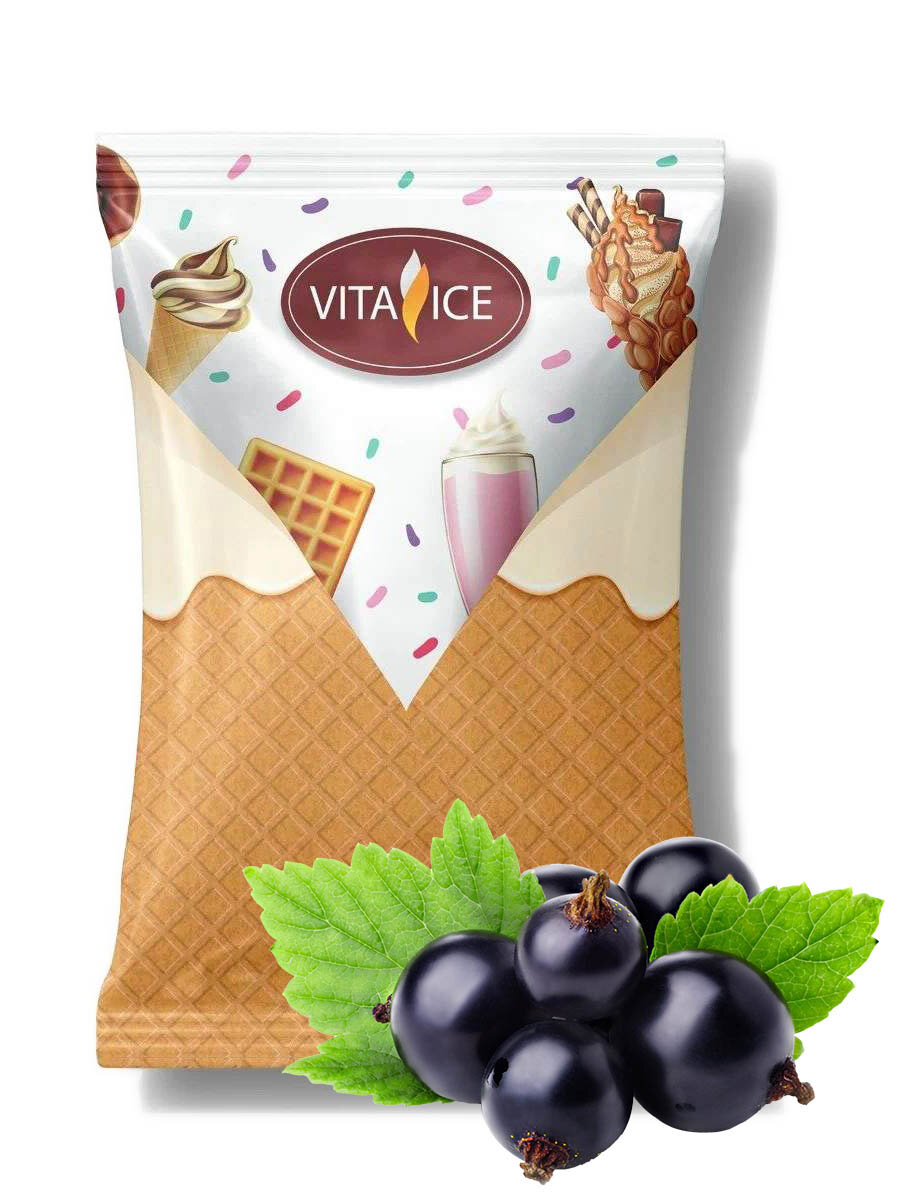 Основа для коктейлей и мороженого Vita Ice чёрная смородина, пакет 1 кг