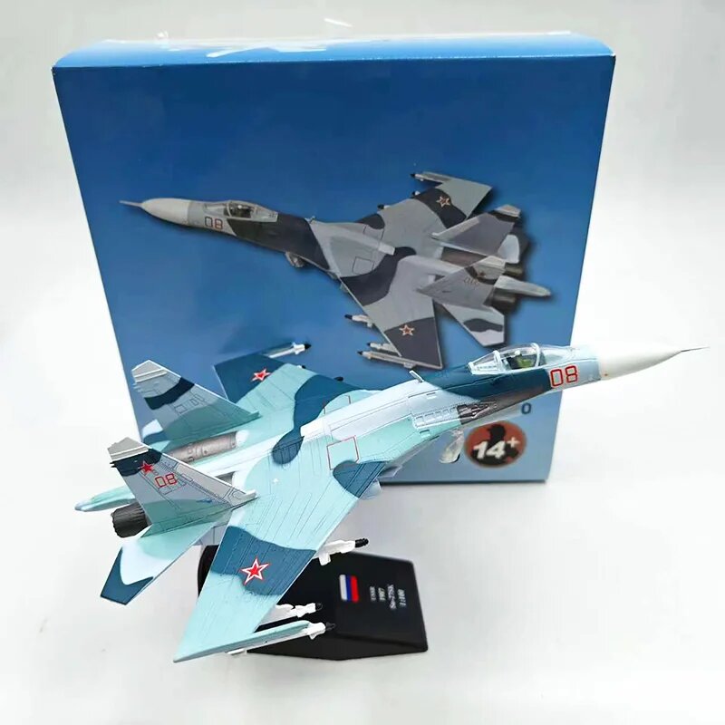 Модель самолета Су-27 HYINUO 1:100 металлическая