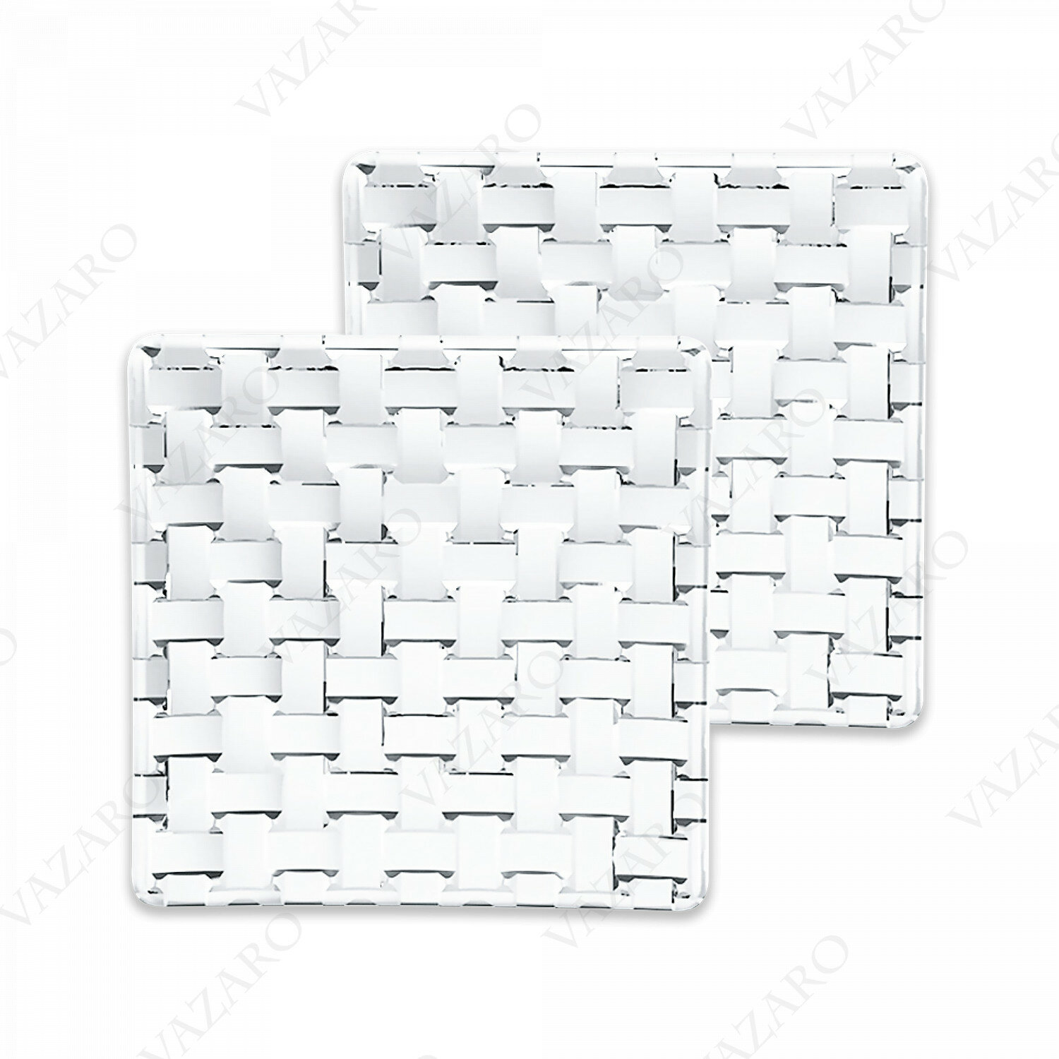 Набор из 2-х квадратных тарелок, 14 х 14 см, хрустальное стекло N101907 Bossa Nova